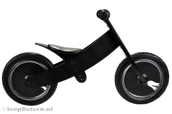 Woodtoys Chopper black 2in1 | Loopfietsen.nl
