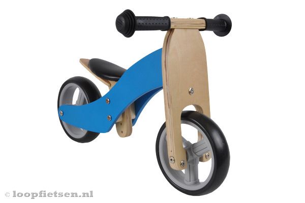 Woodtoys Smart bike 2 in 1 blauw | Loopfietsen.nl