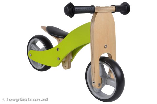Woodtoys Smart bike 2 in 1 licht groen | Loopfietsen.nl