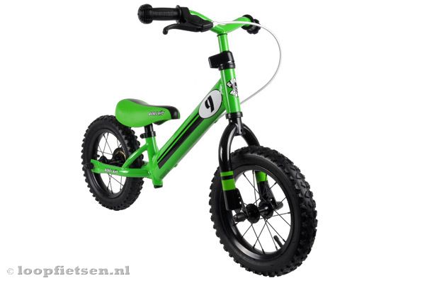 Rebel Kidz Racing Green luchtbanden | Loopfietsen.nl