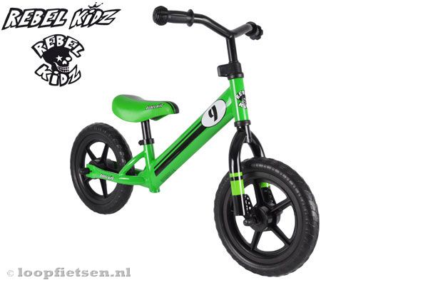 Rebel Kidz Racing Green | Loopfietsen.nl